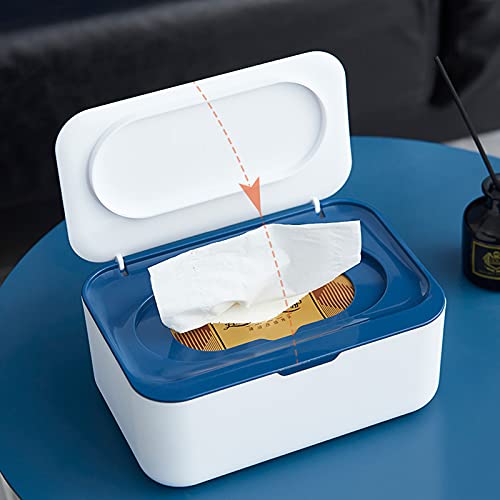 Baby Wipes Dispenser Desktop Tissue Box Holder Diaper Wipes Dispenser Wipes Holder with Lid Modern Dustproof Wet Wipes Dispenser Holder for Home Office Bathroom