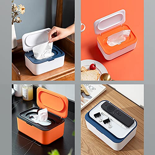Baby Wipes Dispenser Desktop Tissue Box Holder Diaper Wipes Dispenser Wipes Holder with Lid Modern Dustproof Wet Wipes Dispenser Holder for Home Office Bathroom