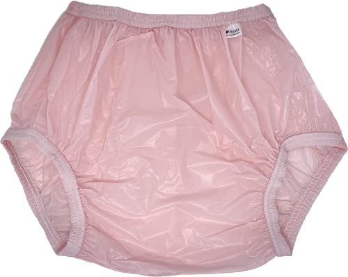 Protex Plastic Pants - Adult Diaper Cover with Covered Elastics (Medium, Pink)