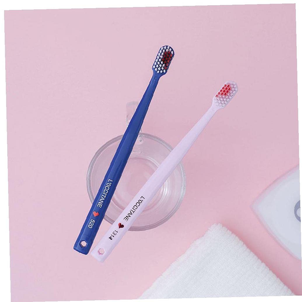 Ruluti 2pcs Adult Toothbrush Couple Toothbrush Soft Oral Cleaning Toothbrushes Gift for Families Lover One Size