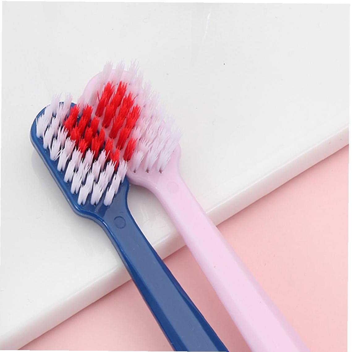 Ruluti 2pcs Adult Toothbrush Couple Toothbrush Soft Oral Cleaning Toothbrushes Gift for Families Lover One Size