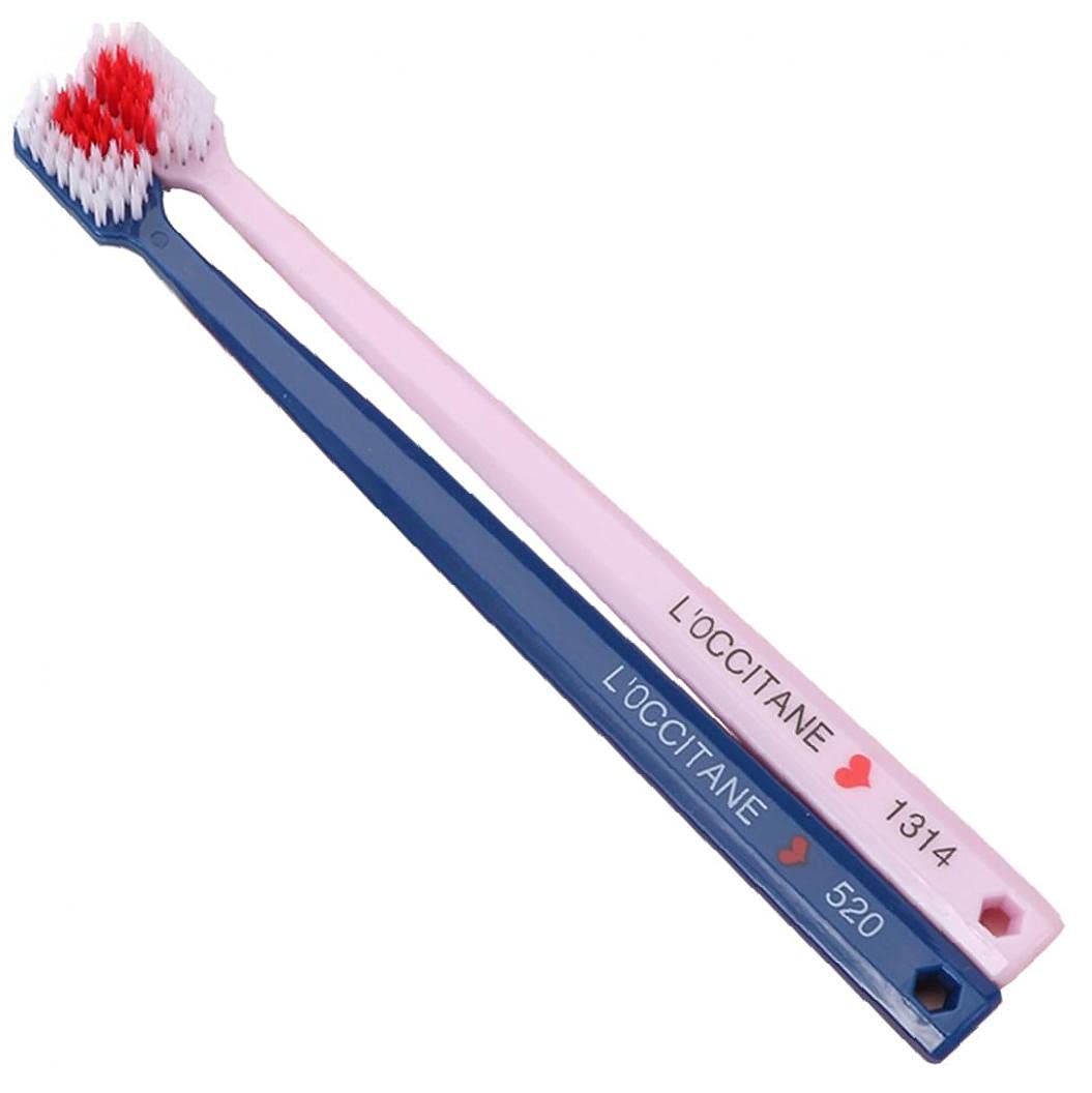 Ruluti 2pcs Adult Toothbrush Couple Toothbrush Soft Oral Cleaning Toothbrushes Gift for Families Lover One Size