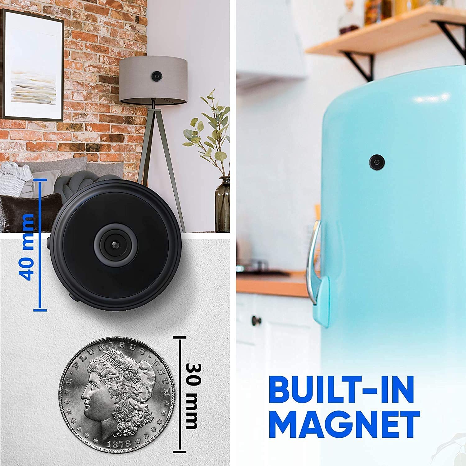 LUOWAN 2021 New Mini Camera 1080P Hidden Camera, Video Live Feed WiFi Wireless Cameras,with Night Vision Motion Detection1