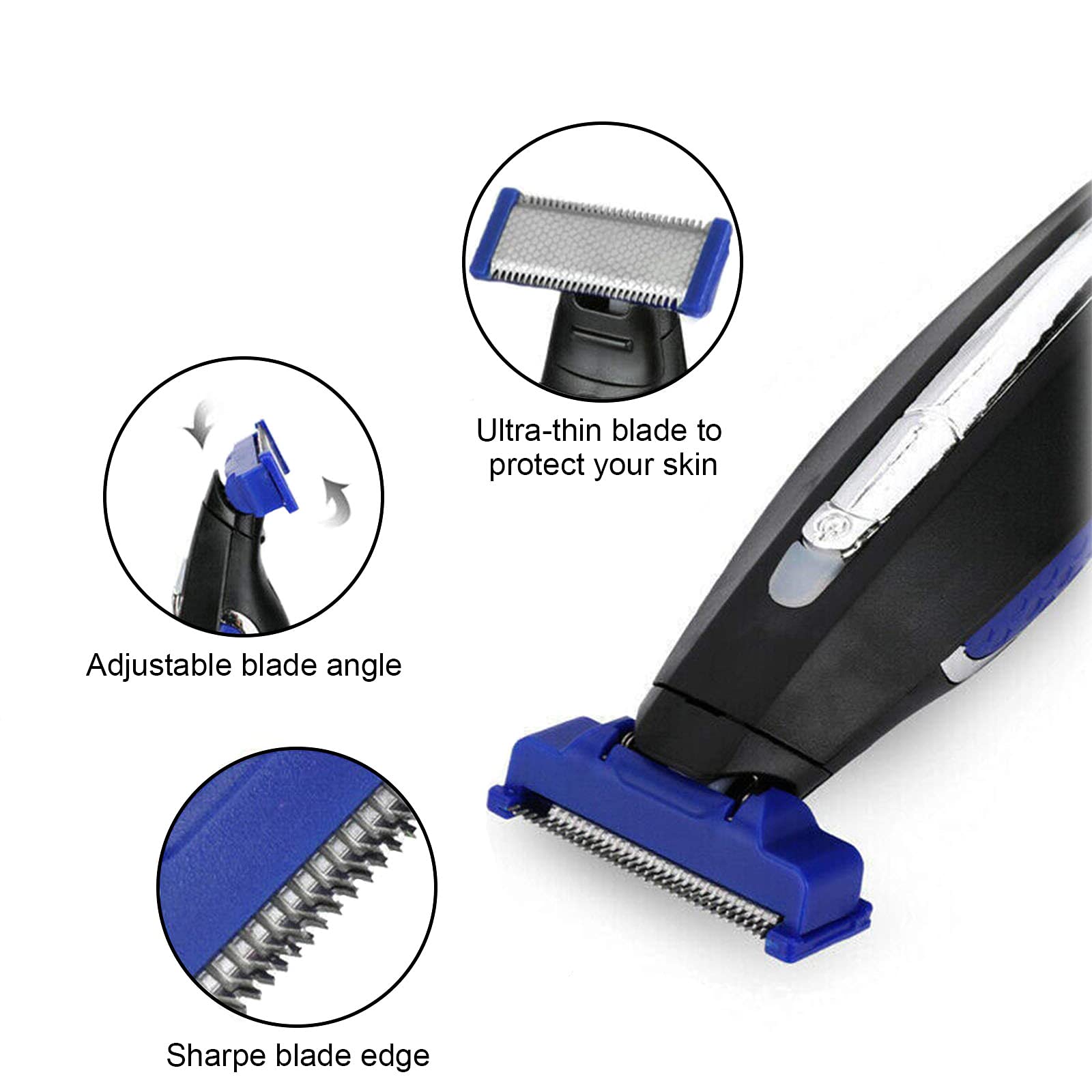 3PCS LinMei Solo Replacement Head and Shaver Charging Cord for Mens Solo Shaver Electric Trimmer with Clean Brush