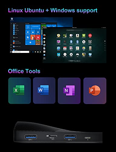 AWOW Fanless 8GB Mini PC Stick Intel Celeron J4105, 128GB Storage, Windows 11 Pro Mini Computer Stick Supporting HDMI 2.0 and Mini DP 1.2 Dual 4K@60Hz, Dual Band WiFi and Gigabit Ethernet Port, NY41S