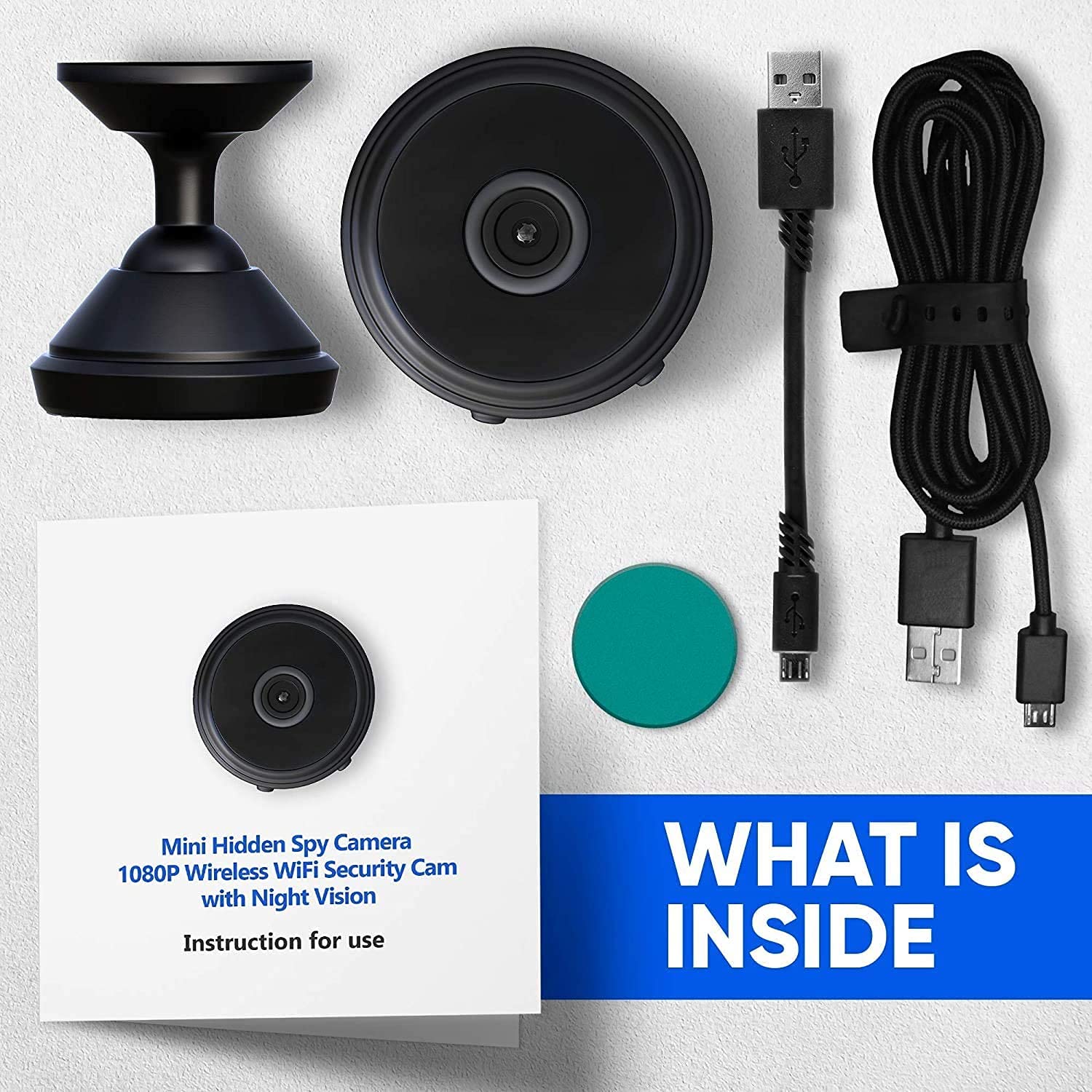 LUOWAN 2021 New Mini Camera 1080P Hidden Camera, Video Live Feed WiFi Wireless Cameras,with Night Vision Motion Detection1