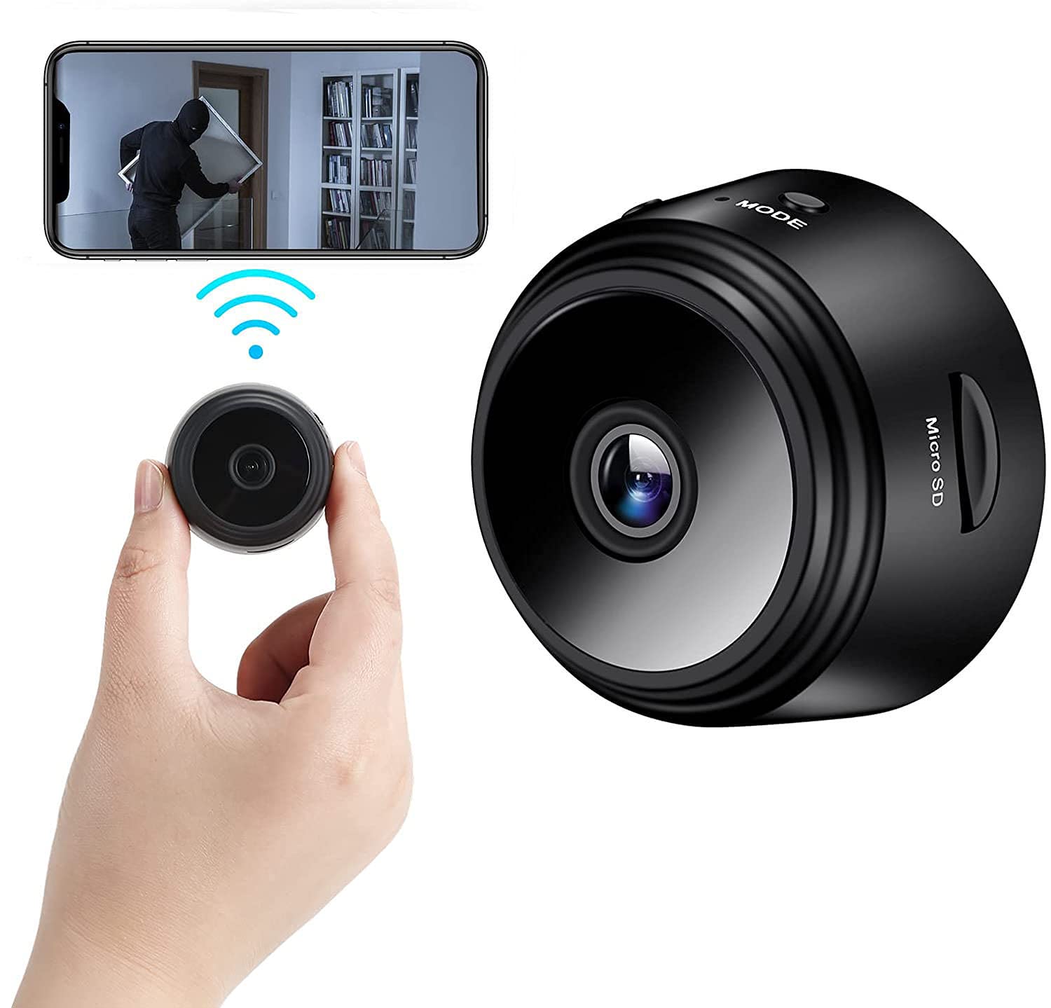 LUOWAN 2021 New Mini Camera 1080P Hidden Camera， Video Live Feed WiFi Wireless Cameras，with Night Vision Motion Detection1