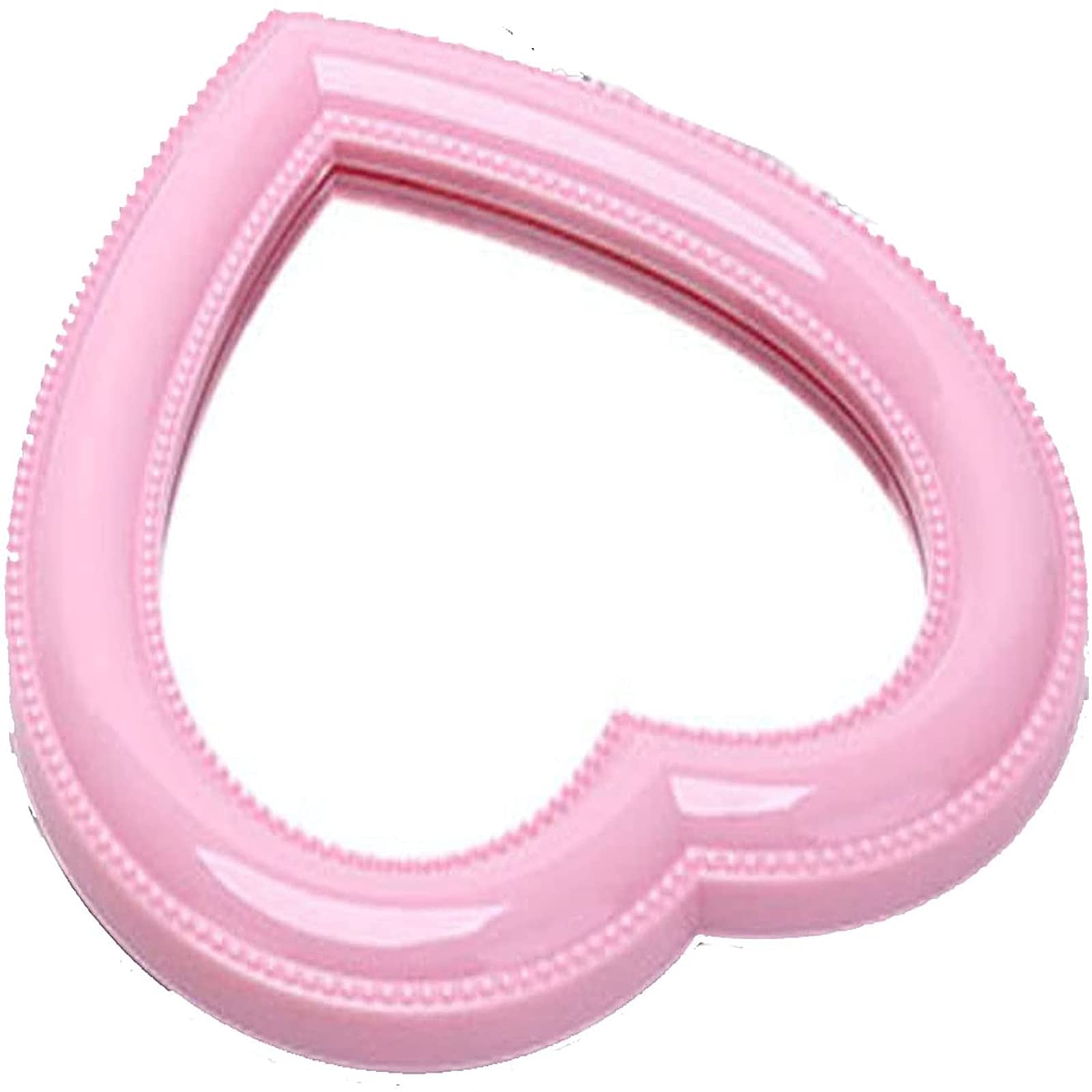 BinaryABC Heart Makeup Mirror Cosmetic Mirror Wall Desktop Small Mirror Bedroom Mirror (Light Pink)