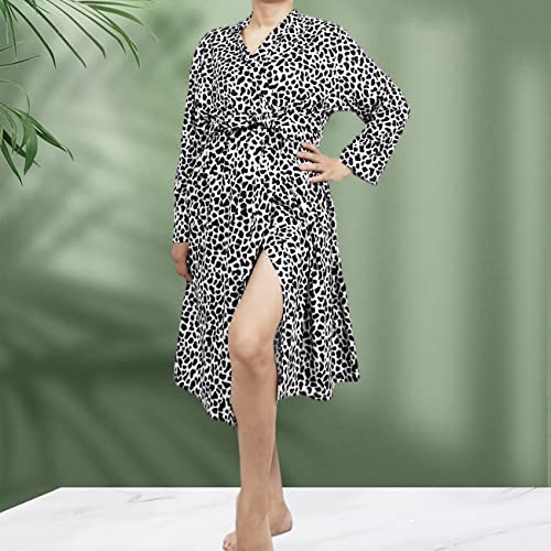 QTECLOR Maternity Robe with Swaddle Blanket, Mommy Robe Hospital Labor Delivery Nightgown Nursing Wear(with Gift Box) (A18 Robe+Swaddle, XL)