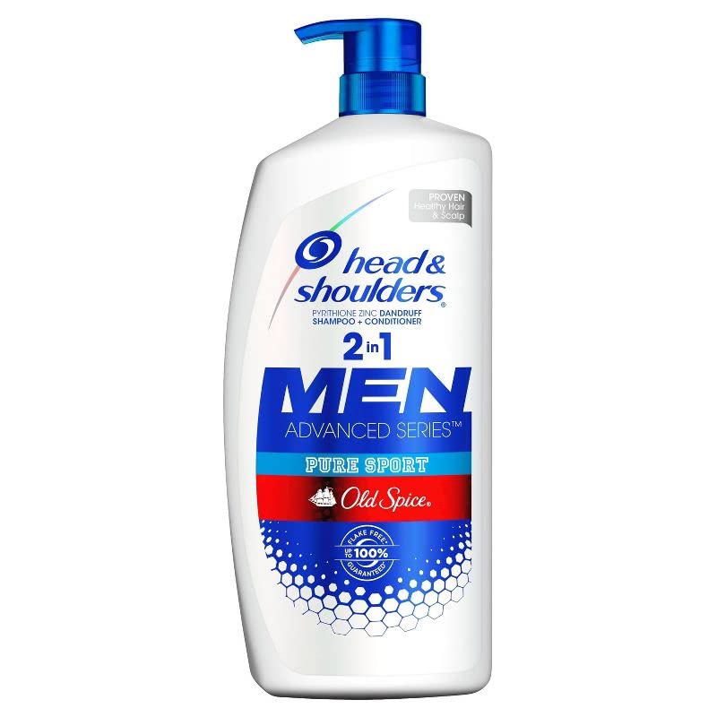 Head & Shoulders Old Spice Pure Sport Anti-Dandruff 2 in 1 Shampoo and Conditioner, 31.4 Fl Oz