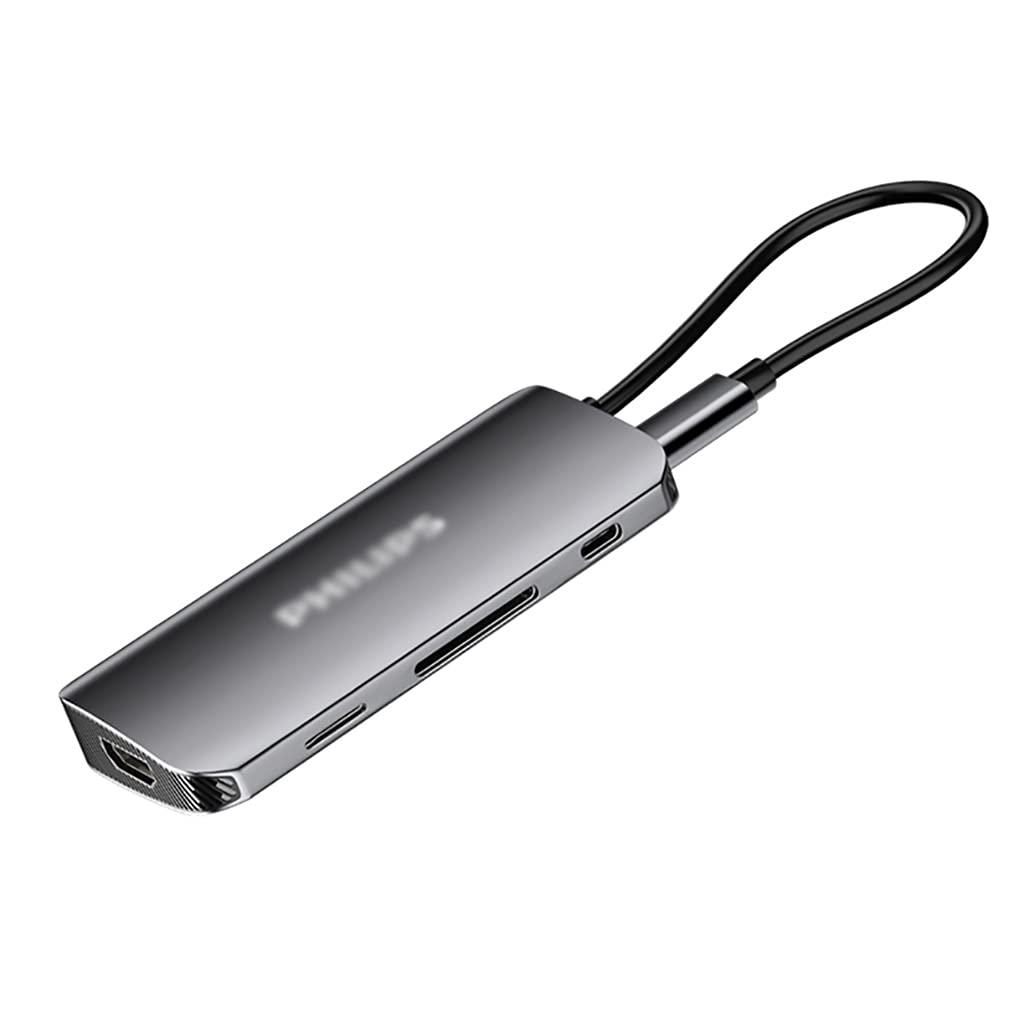 Port Expander USB C Docking Station 7 in 1 USB C Hub Multiport Adapter with HDMI, PD 100W, SD/TF Card Reader, 3 USB 3.0 Port USB C Dock USB Splitter