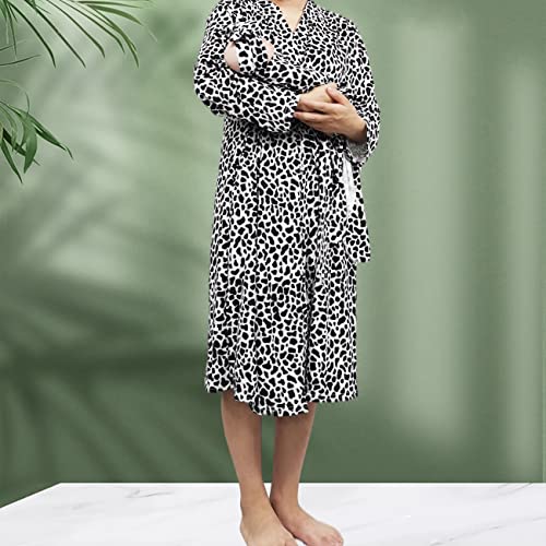 QTECLOR Maternity Robe with Swaddle Blanket, Mommy Robe Hospital Labor Delivery Nightgown Nursing Wear(with Gift Box) (A18 Robe+Swaddle, XL)