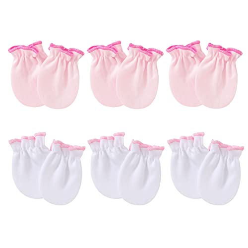 Baby Gloves No Scratch Mittens 0-6 Months Infant Newborn Girls Gloves Toddler Mittens Baby Boys 6 Pairs