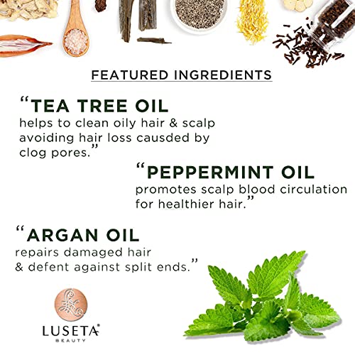 Luseta Tea Tree and Mint Conditioner Cleaning & Smoothing, Anti-Dandruff Conditioner 16.9 Oz, Sulfate Free & Paraben Free