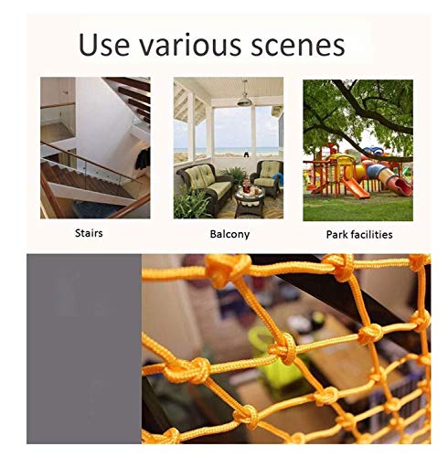 banister guard net Children's Stairs Anti-fall Net, Yellow Nylon Rope Decorative Safety Net, Balcony Protective Net, Outdoor Fence Net, Garden Covered Net Swing Hammock 1x3m ( Size : 36M(1020ft) )
