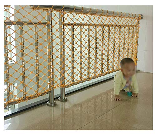 banister guard net Children's Stairs Anti-fall Net, Yellow Nylon Rope Decorative Safety Net, Balcony Protective Net, Outdoor Fence Net, Garden Covered Net Swing Hammock 1x3m ( Size : 36M(1020ft) )
