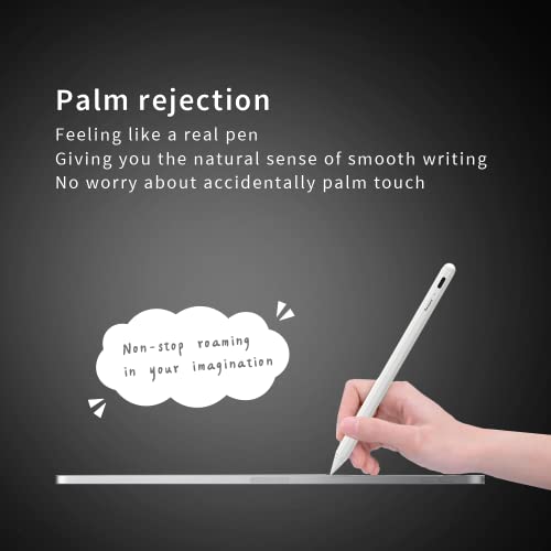 Penoval Stylus Pen for iPad Pencil Tilt Sensitivity Active Stylus Pens, Palm Rejection Pen, A4 Pro Black, Compatible with iPad Pro 11/12.9, iPad Air 4, iPad Series(2018-2021)