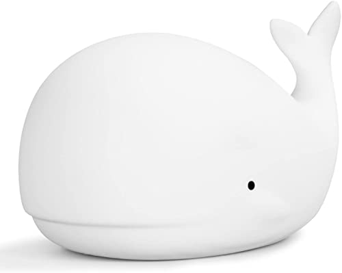 WoneNice Silicone Night Light, Kids Night Light for Bedroom, 7-Color Breathing Modes, Touch Sensor Control, USB Rechargeable Cute Night Lights for Kids Room