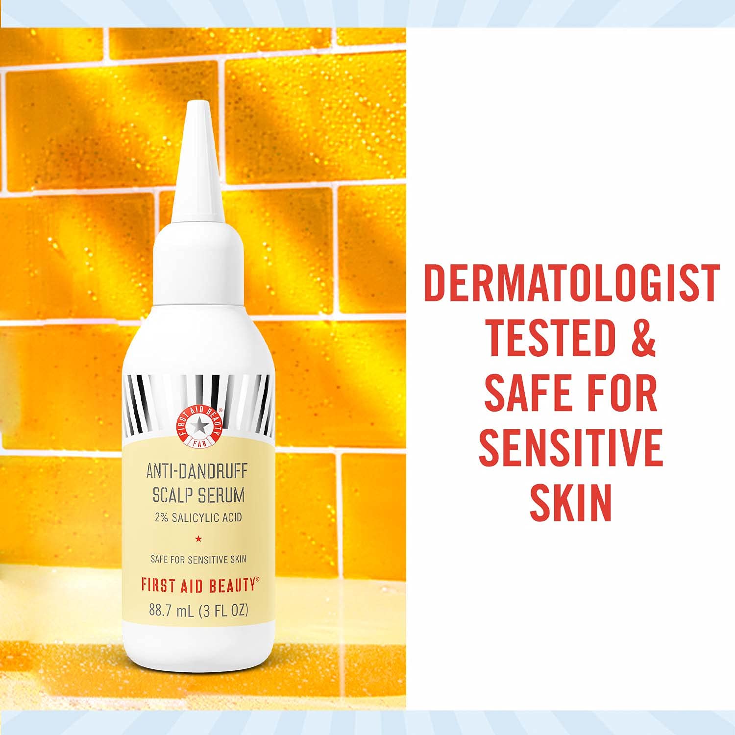 First Aid Beauty FAB Anti-Dandruff Scalp Treatment β Fights Dandruff, Instantly Soothes Dry Scalp β 3 oz