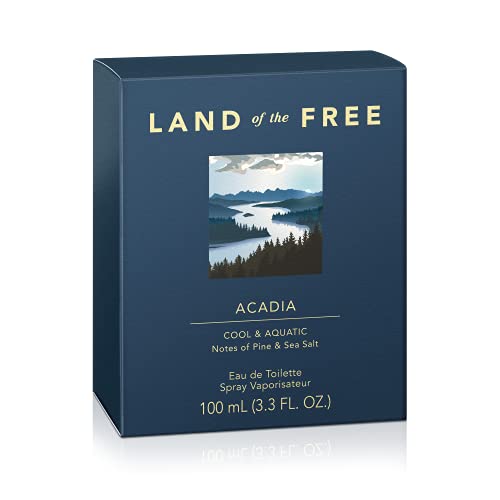 Land of the Free Acadia Eau de Toilette Spray, 3.3 FL OZ, Pack of 1