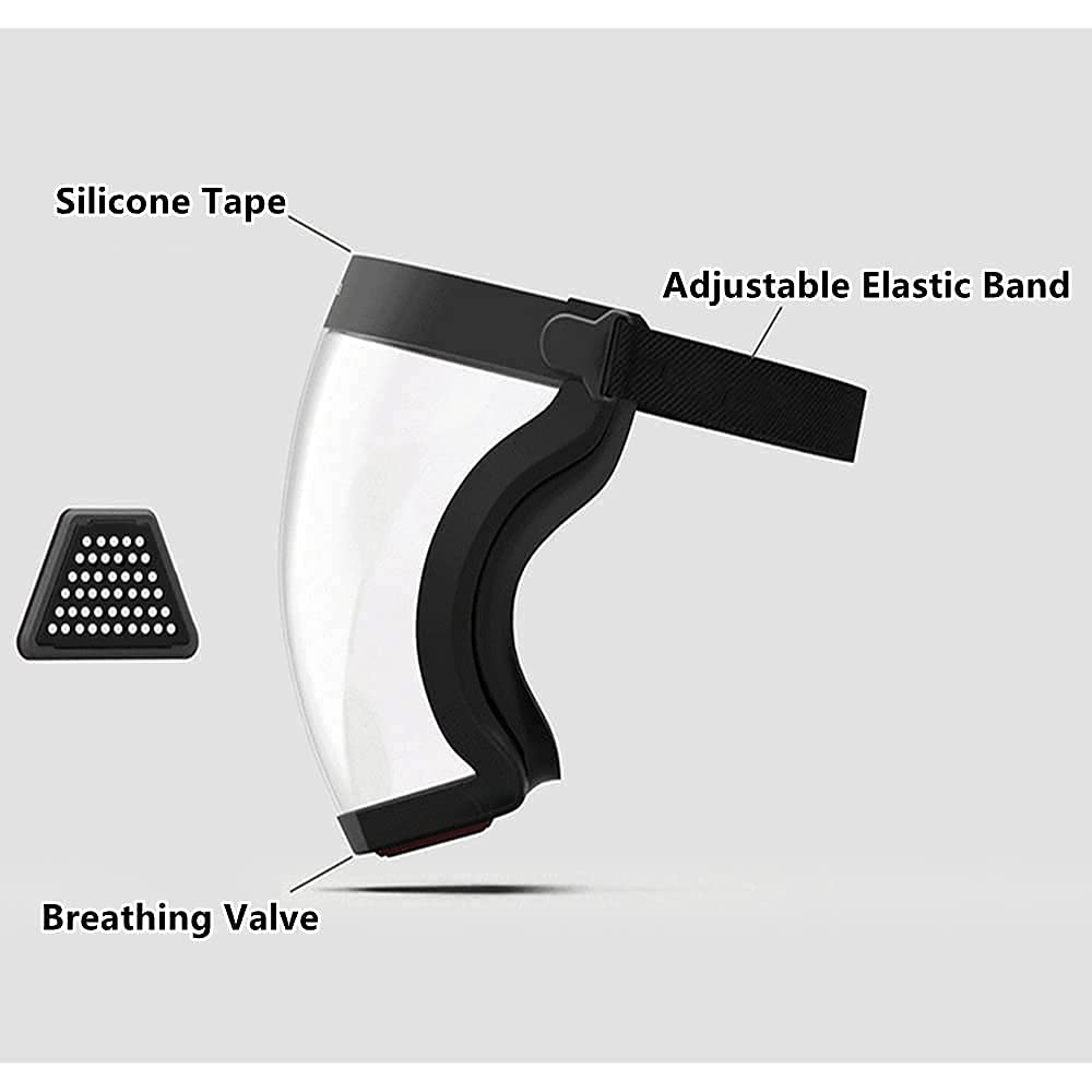 Clear Full Safety Face Shield for Adults Women Men(Not Fit Wear Glasses), Adjustable& Reusable Super Protective Face Shields with Super Lightweight, High-Definition, Anti-Fog, UV Blocking Shields