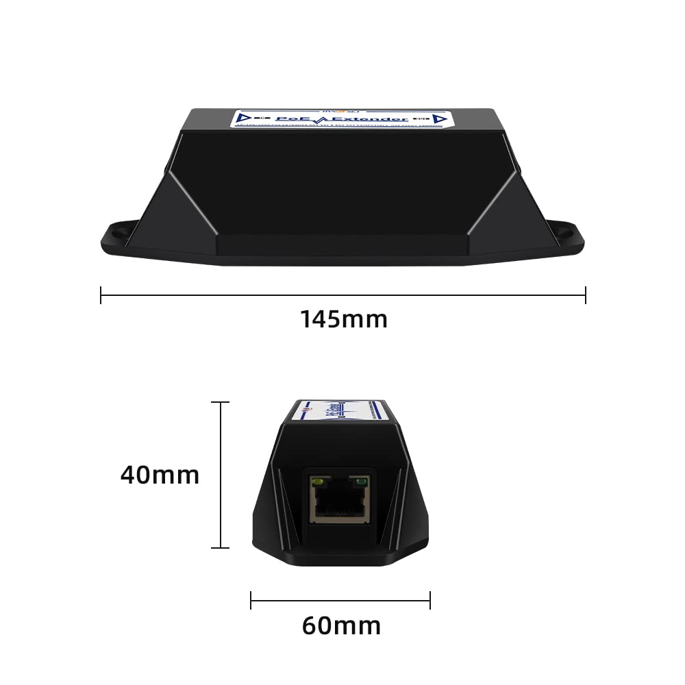 PX101 30W PoE Extender 10/100Mbps PoE Repeater Comply with IEEE802.3af/at Extend PoE Devices 328ft Like Access Points, VOIP, Network Camera