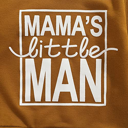 Fernvia Newborn Baby Boys Girls Toddler Sweatshirt Pullover Long Sleeve Top Shirt Letter Sun Printed Cotton Infant Jumper Tops (B Khaki, 12-18 Months)
