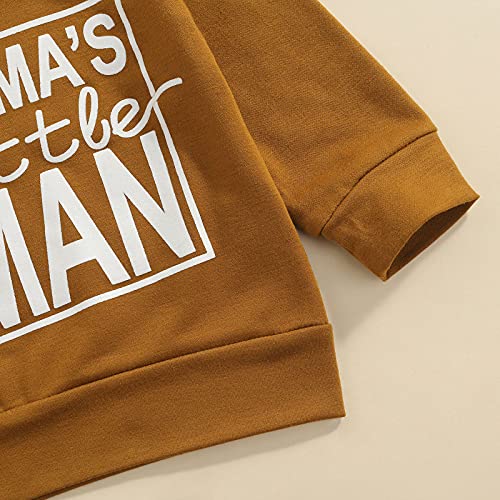 Fernvia Newborn Baby Boys Girls Toddler Sweatshirt Pullover Long Sleeve Top Shirt Letter Sun Printed Cotton Infant Jumper Tops (B Khaki, 12-18 Months)
