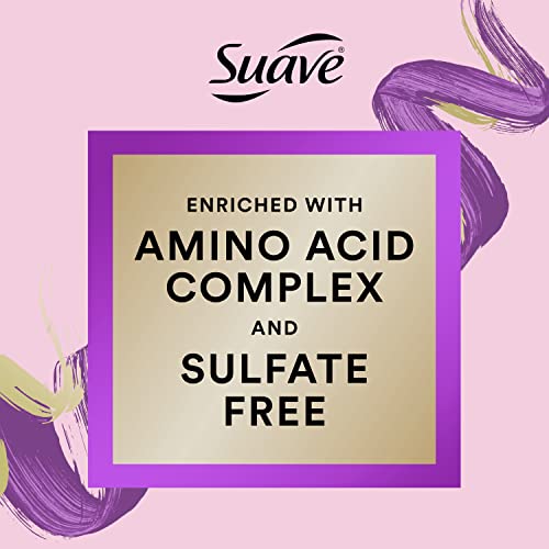 Suave Pink Luscious Curls Shampoo for Defining Curly Hair with Amino Acid Complex 16.5 oz
