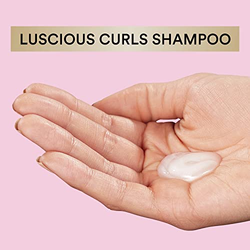 Suave Pink Luscious Curls Shampoo for Defining Curly Hair with Amino Acid Complex 16.5 oz