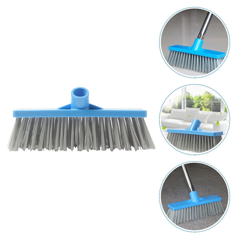 Generic Floor Scrubber Push Broom Brush Outdoor Stiff Broom Head Handle Heavy Duty Indoor Rough Surface Scrub Brush Broom for Floor Cleaning Deck Wall Tile Floor Driveway Outdoor Broom