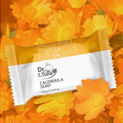 FARMASi Dr. C. Tuna Calendula Soap, Soothes Dry, Hydrating Skin Care, Face & Body Soap 4,41 Fl Oz (Pack of 3)