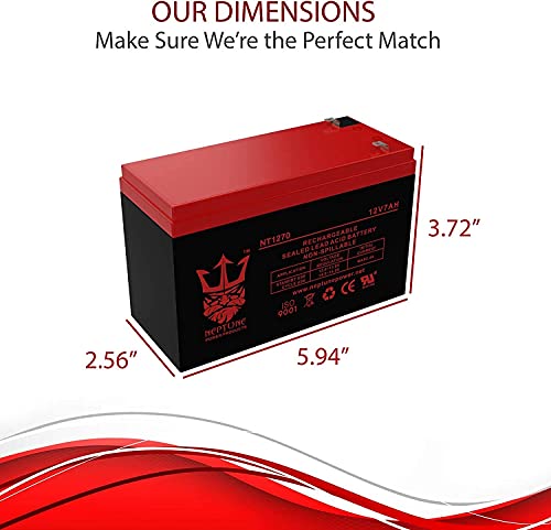 Neptune Repalcement Razor Eco Smart Metro Battery 12V 7AH - 3 Pack