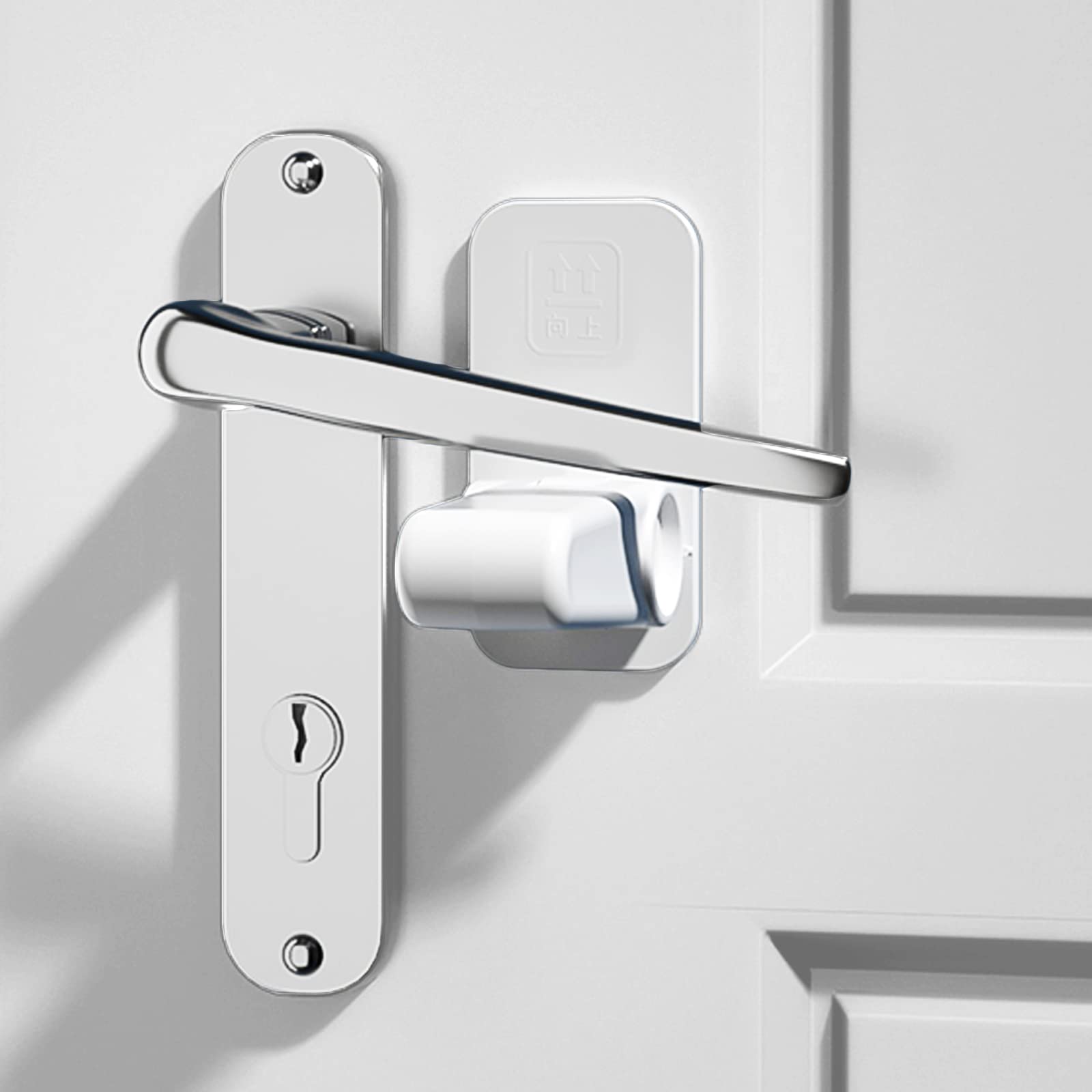 Mr Chen Door Knob Child Proof, 3PCS Updat Child Door Locks to Prevent Children from Opening The Door. Ddoor Handle Baby Proof, Baby Door Lock(White, 3 Packs)