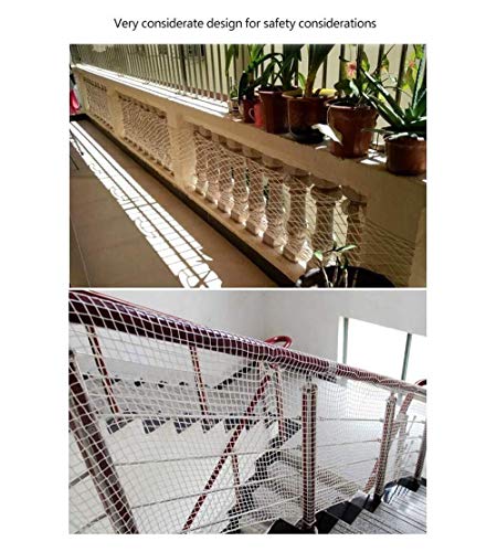MAGFYLY Banister Guard net Cat Protection Net, Children's Balcony Safety Net, Baby Stair Anti-Fall Cargo Net Trailer Net Seine, 300kg Per Square Load, Including Cable Tie 1x9m (Size : 22M(77ft))