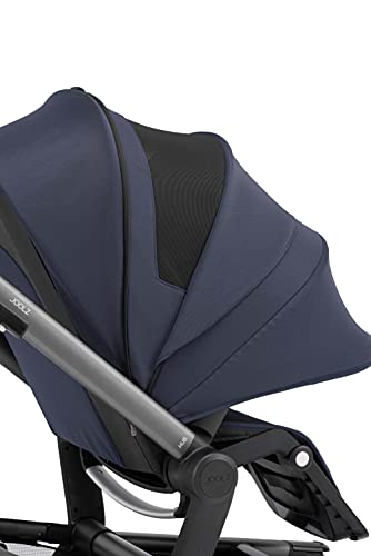 Joolz Hub+ - Parent Facing Stroller for Babies 6 Months+ (Up to 50 lbs) - Compact & Stylish - Easy Fold - One-Hand Steering - LED Lights - XXL Sunhood - Superior Comfort (Navy Blue)