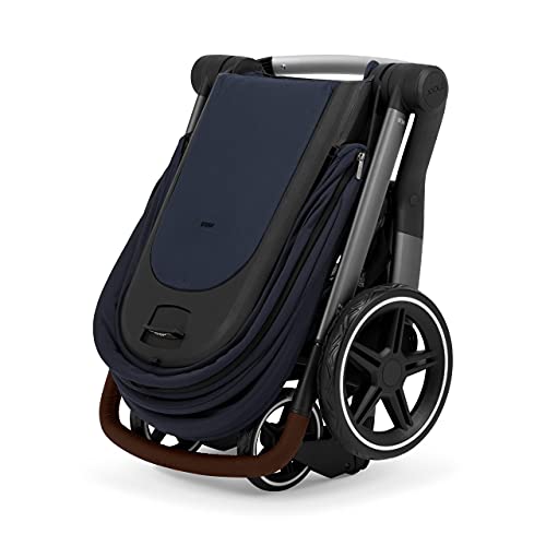 Joolz Hub+ - Parent Facing Stroller for Babies 6 Months+ (Up to 50 lbs) - Compact & Stylish - Easy Fold - One-Hand Steering - LED Lights - XXL Sunhood - Superior Comfort (Navy Blue)