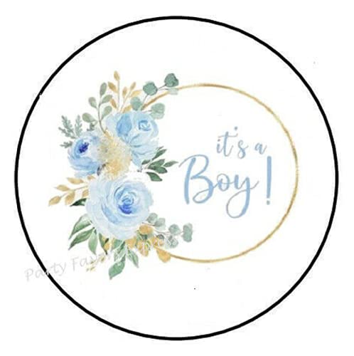 1.5" Inch It's A Boy Baby Shower Stickers - It's A Boy Stickers - Baby Shower Stickers Boy Envelope Seals Labels - #AA61RK (90 Pcs)