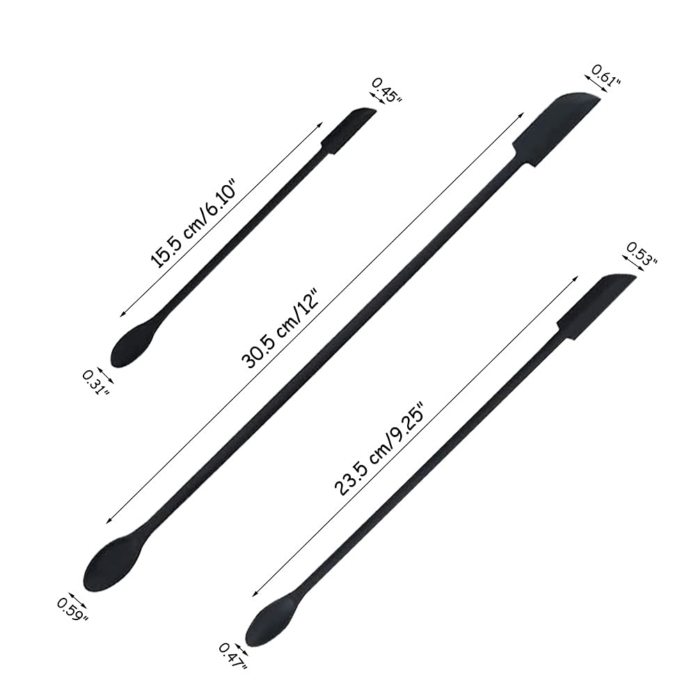 Metulip Last Drop Mini Spatula Set 8 PCS Silicone Tiny Makeup Spatulas for Skinny Openings Bottles Cosmetics Lotion Resin Beauty Spatulas Thin Jar Spatula for Kitchen