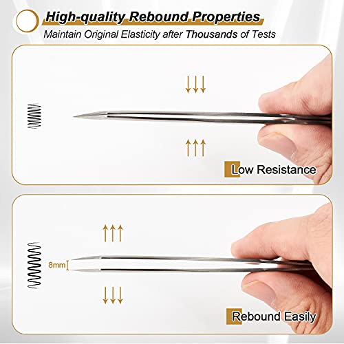 ACTROL Eyelash Extension Tweezers Set 3 PCS for Volume lashes Stainless Steel professional Precision Tweezers Straight and Curved Tip Tweezers (3pcs-1, Silver)
