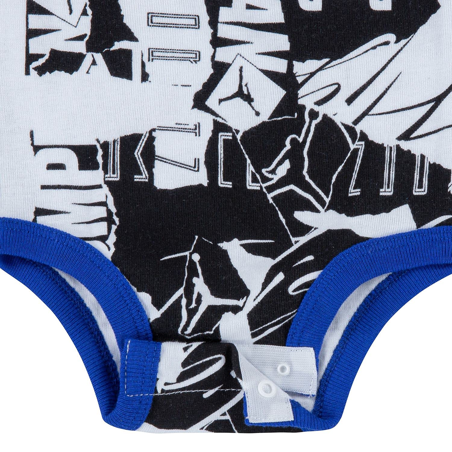 Jordan Baby Boys Bodysuit, Bootie and Hat 3 Piece Set (White(NJ0454-001)/B_Yellow, 0-6 Months)
