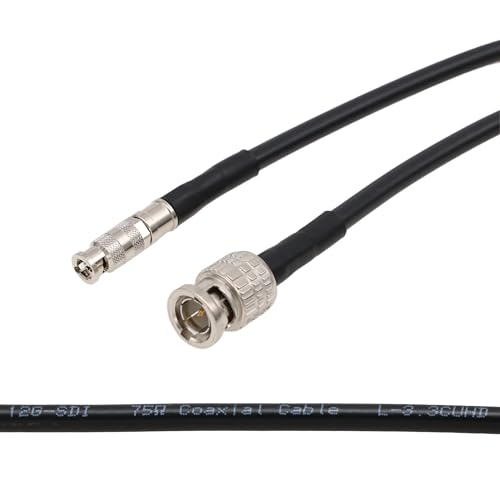 HangTon 4K 12G SDI Video Cable HD Micro BNC to Standard BNC for Blackmagic Video Assist 5" Monitor Micro Studio Camera 4K G2 ATEM 12G-SDI 6G-SDI 2160p60 4K30 30cm