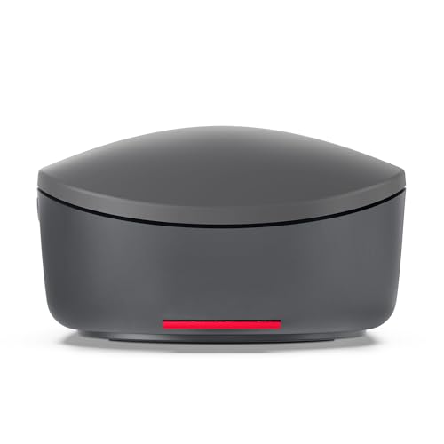 Lenovo Go Multi-Device Wireless Mouse, 2.4GHz Nano USB-C Receiver, Bluetooth, Adjustable DPI, USB-C Rechargeable Battery, Qi Wireless Charging, Ambidextrous, GY51C21211, Grey