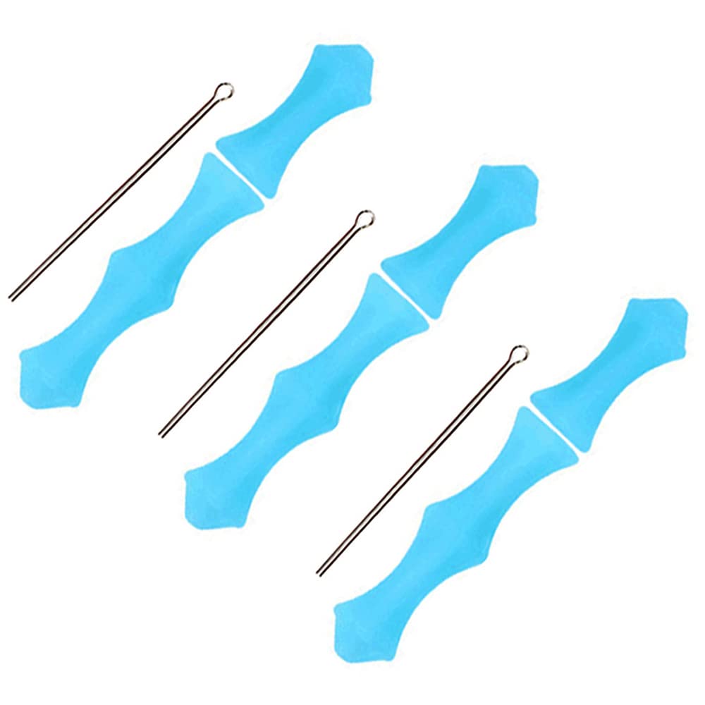 - QI HUO JU - 3Pcs Archery Finger Guard Bowstring Finger Saver Longbow Recurve Bow Finger Protector Silicone Bowstring Finger Savers Guards for Hunting Practice Shooting Accessories (Blue)