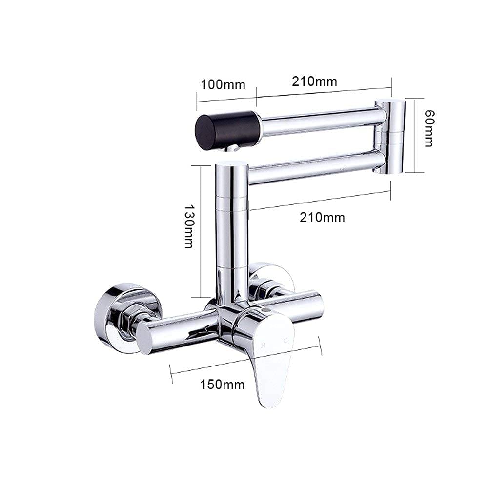 -Taps,Faucets,Kitchen in-Wall Faucet Cold Heat Wash Basin Sink Taps Rotate Basin Balcony Water-Tap Mixing Valve Rotate Fold Pull Faucet Hotel Bathtub Faucet