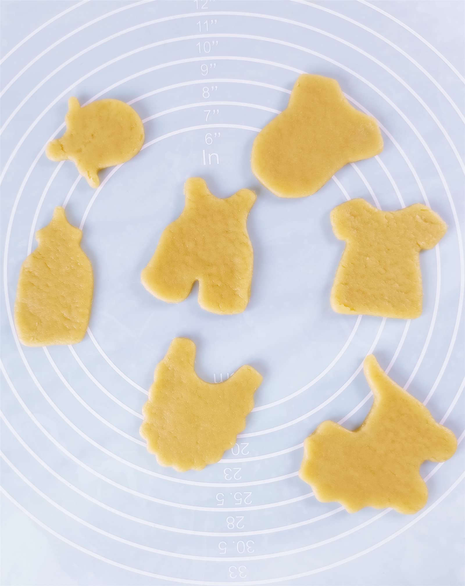 Baby Shower Series Cookie Cutters Set of 7 pcs, Stainless Steel Fondant Cutter Molds Baking DIY