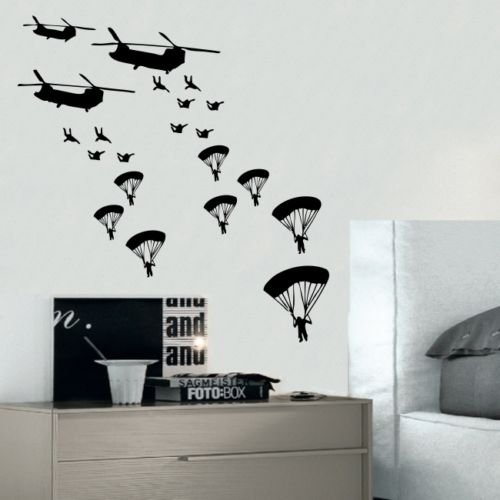  Cool Army Troops Wall Sticker Solider Stickers Vinyl Home Boys Kids Bedroom Soldiers Wall Art Decal for Living Room Home Decor