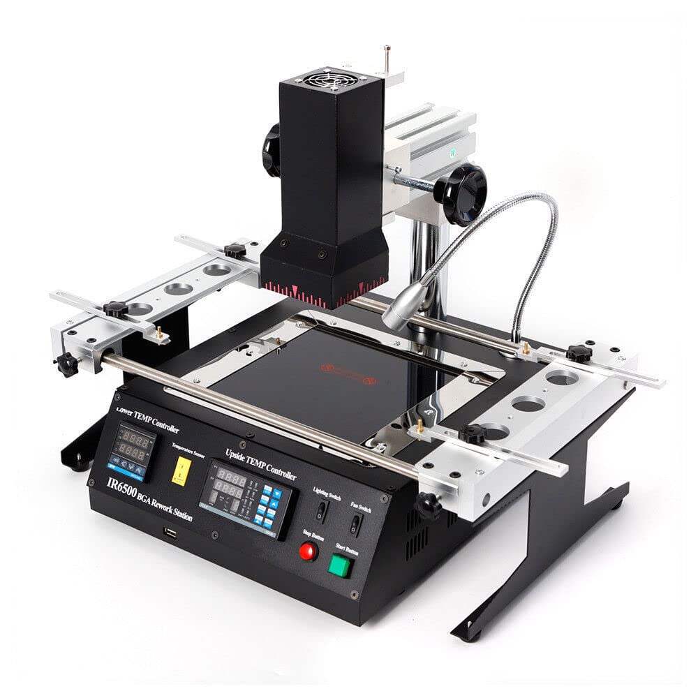 Infrared BGA Rework Station,110V 1250W IR6500 Hot Air Infrared Welding Machine,Soldering system Infrared reballing machine, SMD Soldering Reballing Welder Reflow Station Welder