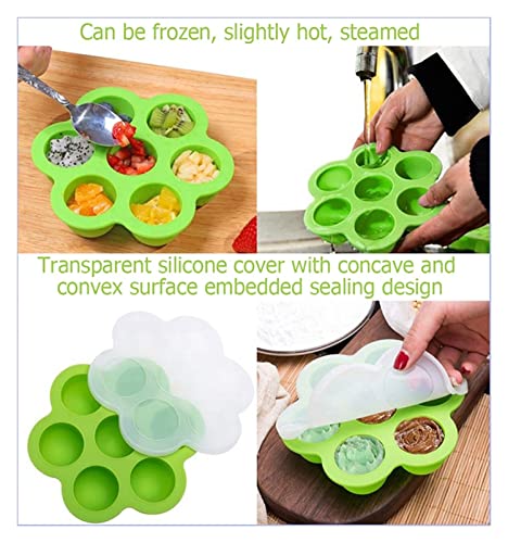- Do-it-yourself, development thinking, food grade Summer Reusable Silicone Baby Food Freezer Tray Molds Storage Frozen Baby Food Storage Containers Kitchen Tools (Color : A) A (Color : B)