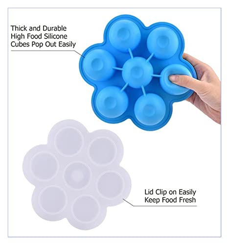 - Do-it-yourself, development thinking, food grade Summer Reusable Silicone Baby Food Freezer Tray Molds Storage Frozen Baby Food Storage Containers Kitchen Tools (Color : A) A (Color : B)